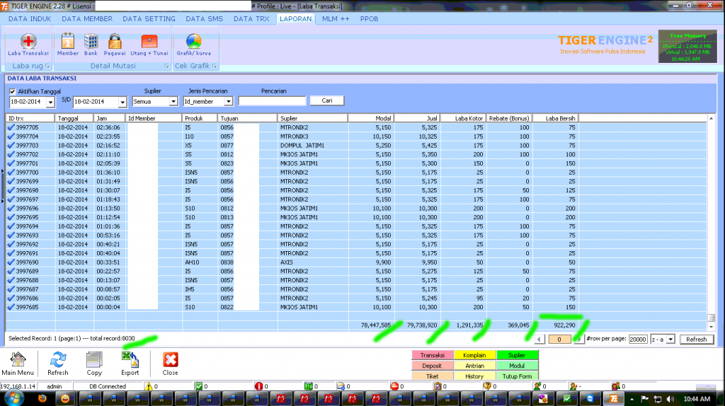 Tampilan | TIGER ENGINE